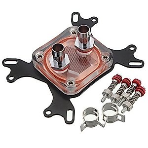 Aveks CPU Water Cooling Block Waterblock 50mm Copper Base Cool Inner Channel