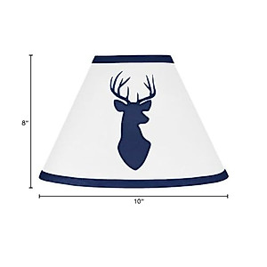 Sweet Jojo Designs Navy and White Woodland Deer Boys Baby Childrens Lamp Shade