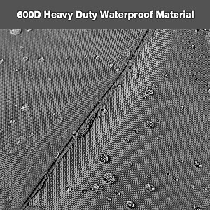 Vailge Outdoor High Back Chair Cover,Waterproof Patio Chair Covers,600D Heavy Duty Lawn Chair Covers Windproof Outdoor Furniture Chair Cover - (2 Pack - 35" L x 28W x 35" H , Grey)