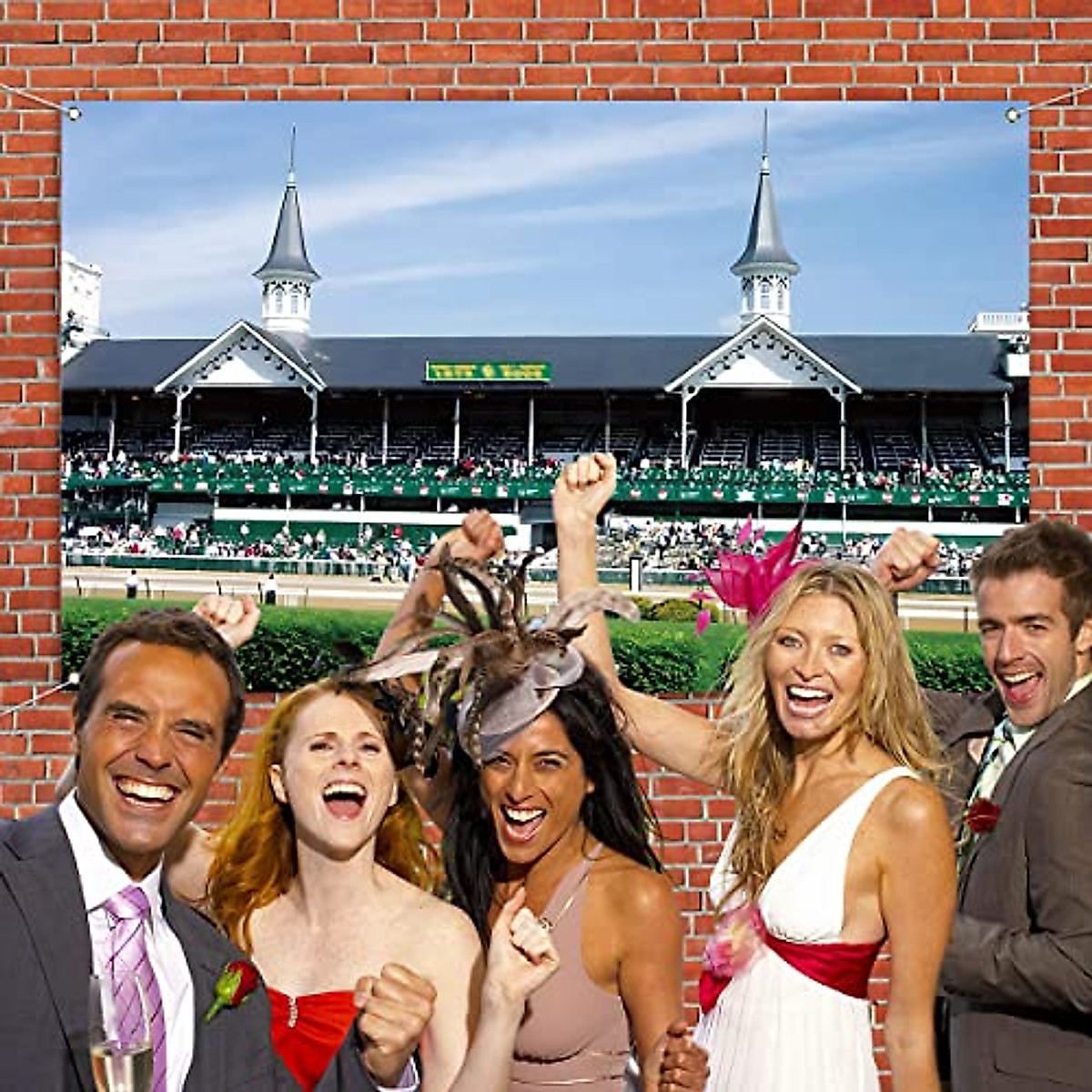 Kentucky Derby Photo Booth Backdrop Churchill Downs Run for The Roses Horse Racing Themed Party Decoration Photography Background Decor