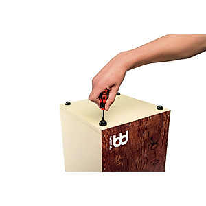 Meinl Deluxe Make Your Own Snare Cajon Kit with Tool Box - MADE IN EUROPE - Burl Wood Frontplate / Baltic Birch Body, Includes Easy to Follow Manual, 2-YEAR WARRANTY (DMYO-CAJ-BU)