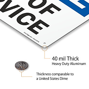 SmartSign "Notice - Out Of Service" Sign | 10" x 14" Aluminum