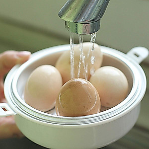 UUME Electric Rapid Egg Cooker Poacher Stainless Steel Chicken Shaped Egg Cooker Novelty Steamer Microwave Egg Poachers Eggs Boiler 1Pcs