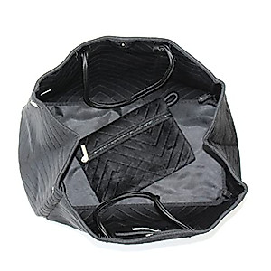 lemonbella Large Tote Bag, Neoprene Velvet Tote, Womens Tote Bag, Large Neoprene Tote, Tote with WristleT