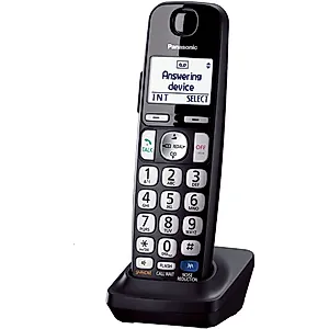 PANASONIC Cordless Phone Handset Accessory Compatible with TGE210/TGE230/TGE240/TGE270 Series Cordless Phone Systems - KX-TGEA20B (Black)