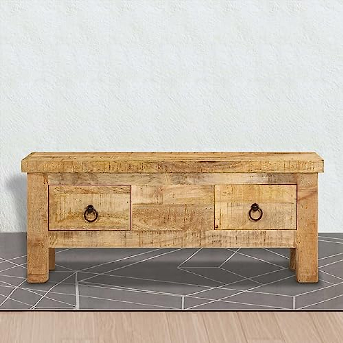 BUKSCYJS Coffee Table,Elevating Coffee Table, Adjustable Storage Coffee Table Suitable for Living Room, Office, Balcony, Family Living Room 35.4"X17.7"X13.8" Solid Mango Wood