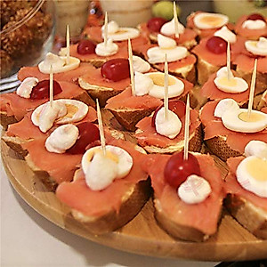 Gmark Round Hotel Toothpicks 800 ct - 3 Boxes Pack Total 2400 ct - 2.5" Natural Wooden Toothpicks GM1021