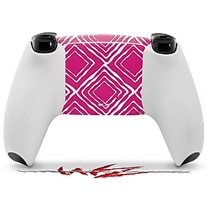 WraptorSkinz Skin Wrap compatible with Sony PS5 DualSense Controller Wavey Fushia Hot Pink (CONTROLLER NOT INCLUDED)