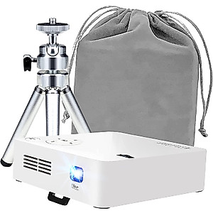 Outdoor Ultra Portable Pico Projector EZCast Beam J2 | WiFi Projector, Includes Tripod & Bag, Battery for 5hrs on a Playtime, DLP, 300 ANSI, 100" Displays, Compatible w/ HDMI, USB, iPhone, TV Stick