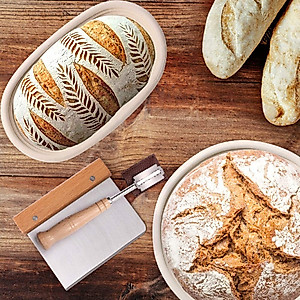 Bread Proofing Basket Set 9.6 Inch Oval & 10 Inch Round Banneton Proofing Baskets