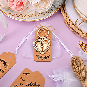 24 Pieces of Caring Foot Design Keychain and Keyring Favored for Baby Showers and Weddings, Party Gifts, Souvenirs or Decorations, with Labels and Silk Bags