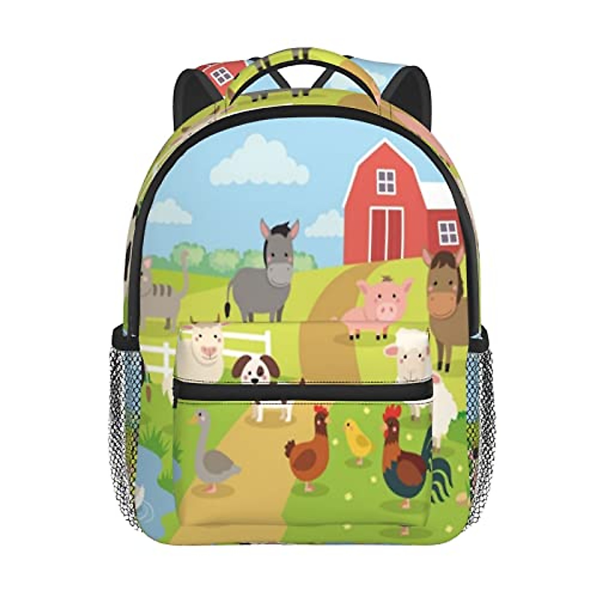 KiuLoam Farm Animals Kids Backpacks For Toddler Boys And Girls Preschool Backpack With Chest Strap 12 Inch