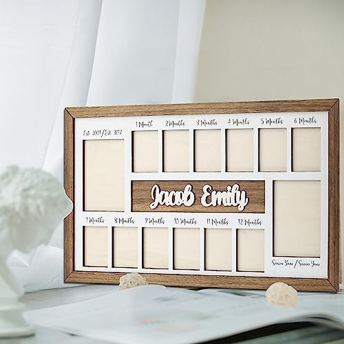 Personalized School Years Picture Frame k-12 School Days Graduation Photo College Frame Kindergarten to Graduation Natural Wood Graduation Picture Frame Display Collage Wall Decor