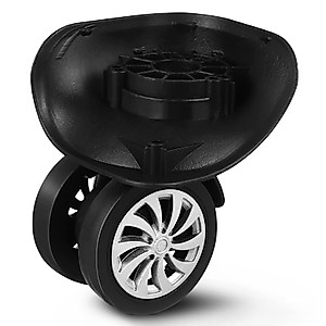 XYBHRC Luggage Wheels Replacement Kit, 4 Pieces 360 Swivel Luggage Wear Resistant Wheel Suitcase Replacement Repair Wheels Dual Roller Bearing Caster Roller