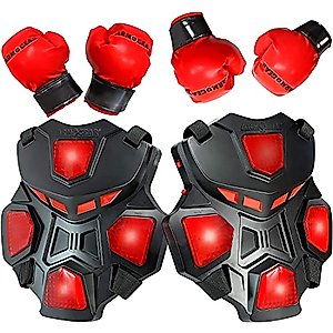 ArmoGear Electronic Boxing Toy for Kids | Interactive Boxing Game with 3 Play Modes, Includes 2 Pairs Boxing Gloves | Cool Toy for Teen Boys | Sports Toy for Kids Boys & Girls, Ages 8 Years +