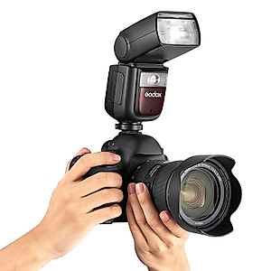 Godox V860III-C E-TTL Camera Flash, High-Speed Sync 1/8000s 2.4G GN60 Speedlight, 2600mAh Li-ion Battery Speedlite Compatible for Canon Cameras (Upgraded V860II-C) with Softbox, Filter, USB LED