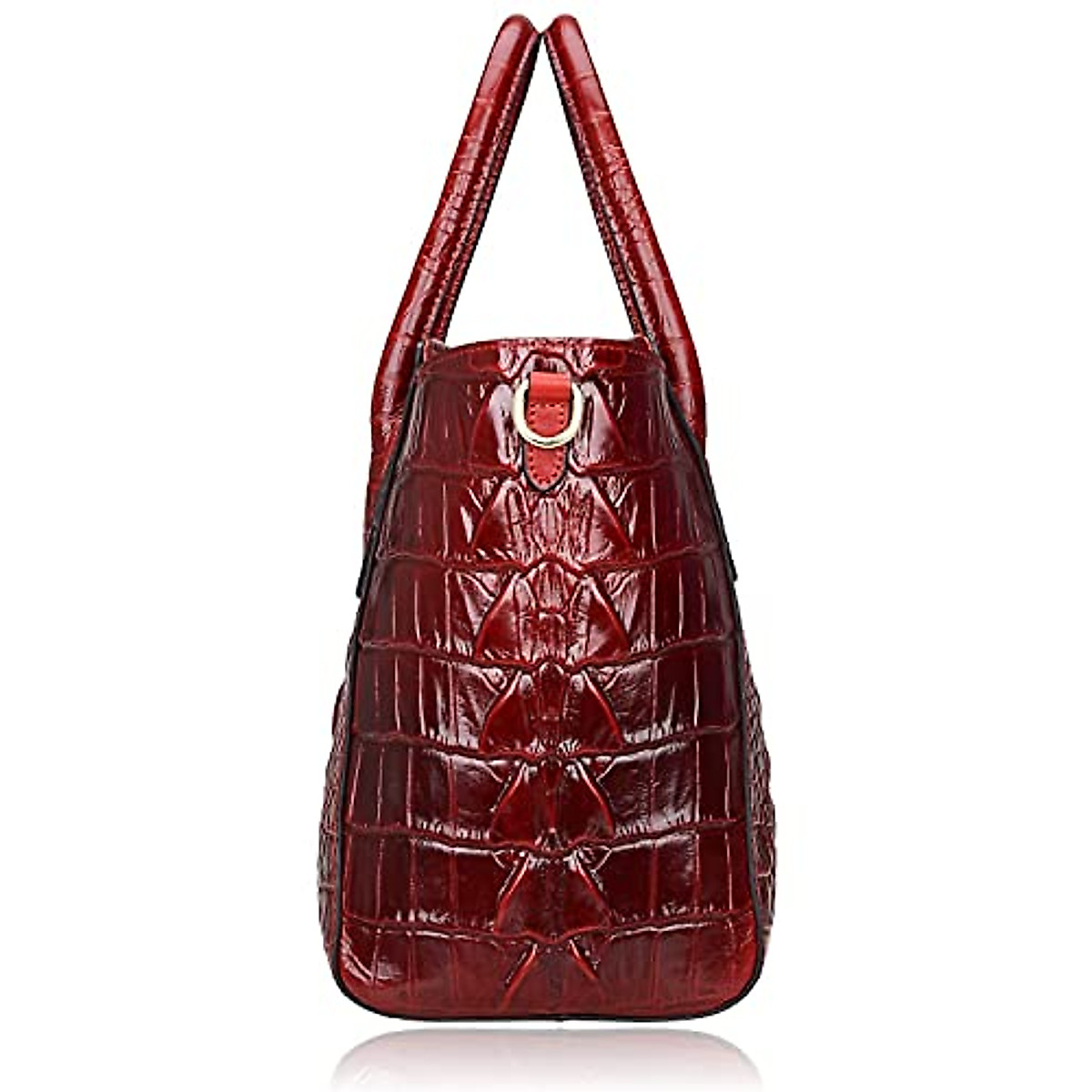 PIJUSHI Embossed Crocodile Handbags for Ladies Designer Purses Top Handle Shoulder Bag Bundle with Wristlet Wallet For Women Crocodile Leather Wallet Ladies Clutch Purses