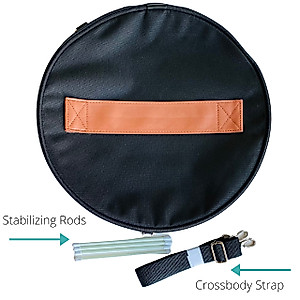 Small Hat Storage Box | Travel Hat Bag | Round Pop-up Storage Container for Fedoras and Small Hats | 13.5 Inch Wide | Collapsible Stackable | Hat Organizer | Closet Organization Bin (Black)