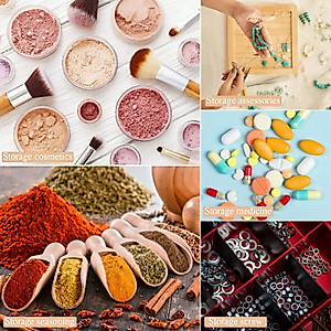 100 Count Small Sample Containers Makeup Jars 15 Gram Cosmetic Containers with Lids Plastic Jars Black Traveling Jars Empty Bottles for Toiletries