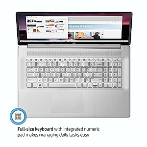 HP Laptops 17 inch Screen Intel Core i3-1125G4 Beat i7-1180G7| Windows 11| Wireless AC| USB C| Long Battery Life| Webcam| Numeric Keyboard Fast Charge| HDMI Cable (32GB RAM | 1TB PCIe SSD)