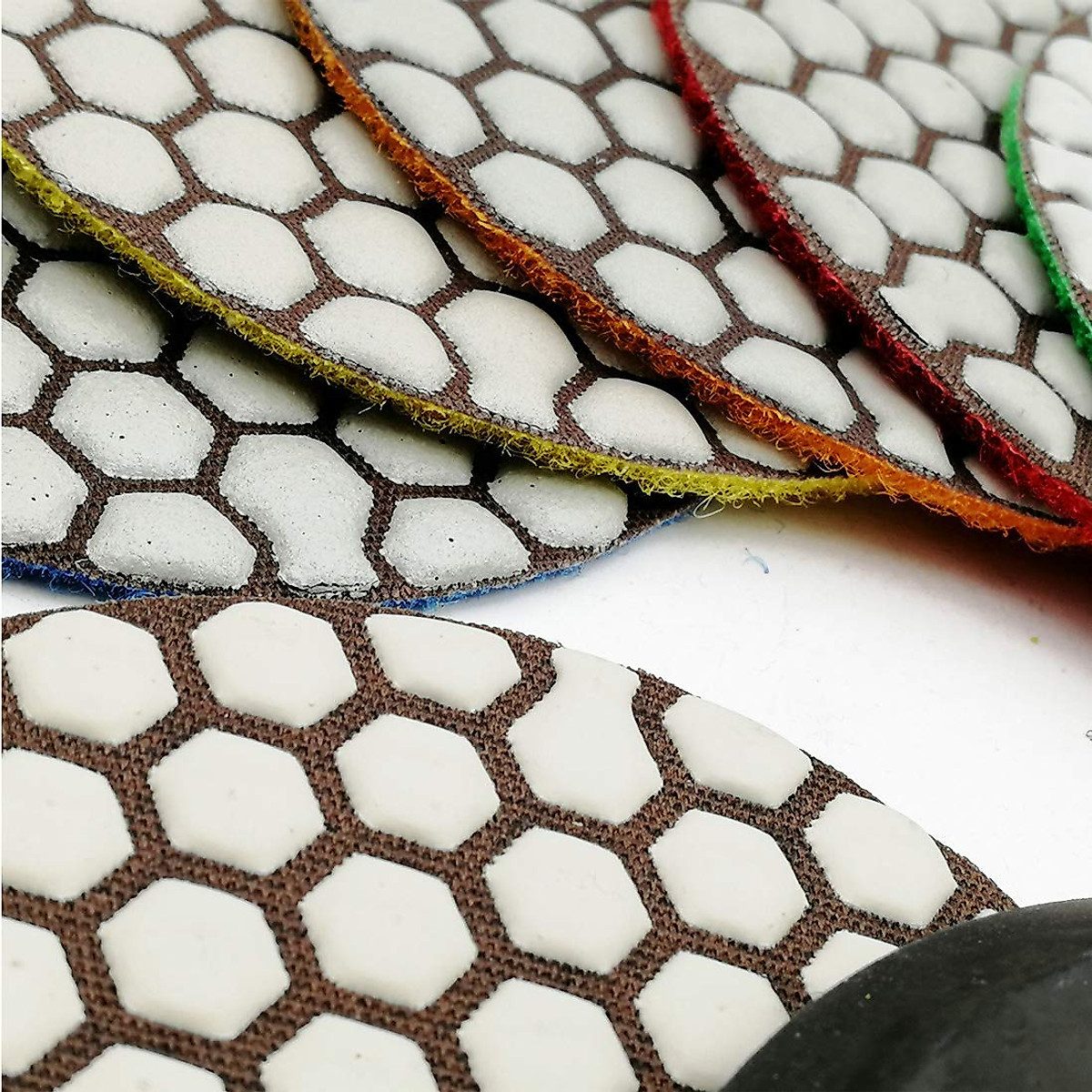 SHDIATOOL Diamond Polishing Pads Kit for Granite Marble Stone Tiles Including 3 Kinds Diamond Pads