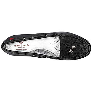 MARC JOSEPH NEW YORK Women's Leather Made in Brazil Spring Street Golf Shoe, Black Tumbled Grainy, 11 M US