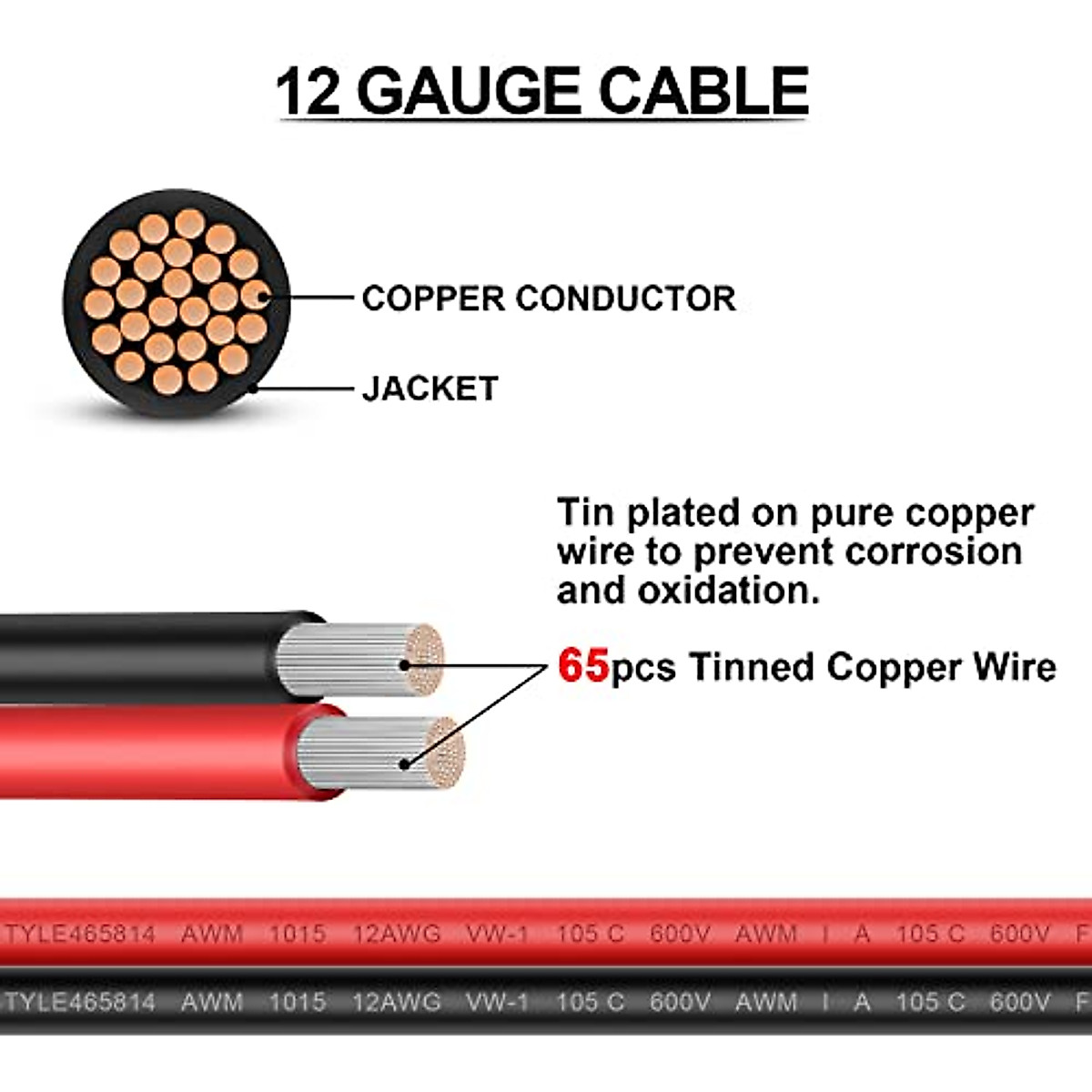 10ft Solar Panel to XT60 Adapter Cable for Solar Panel RV Portable Power Station Battery Solar Generator 12AWG