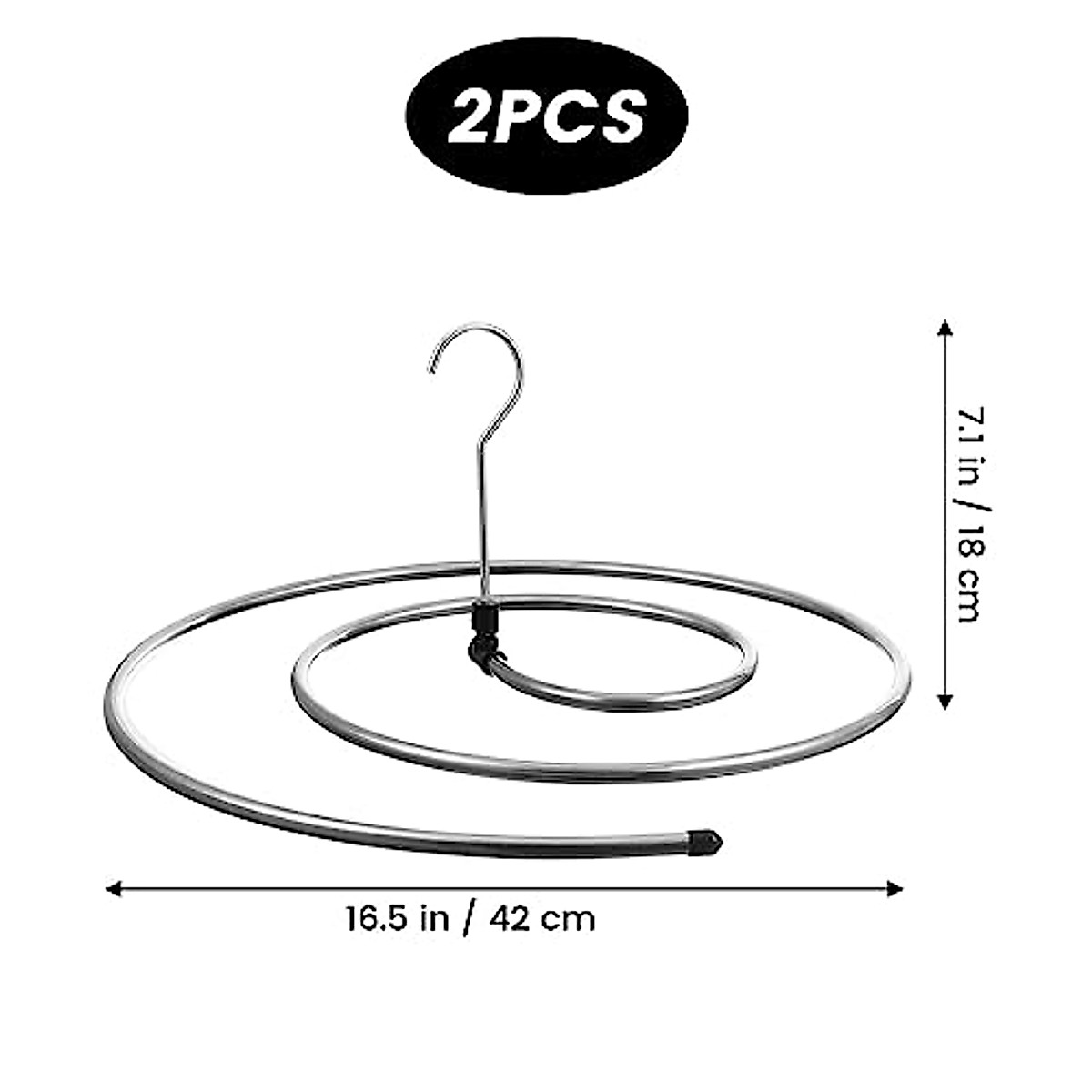 Cabilock 2pcs Spiral Shaped Clothes Drying Rack Stainless Steel Quilt Blanket Hanger Space Saving Laundry Stand Hanger for Bed Sheet Coverlet Bath Towel