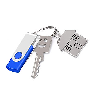 20PCS 4GB Bulk Flash Drives EASTBULL USB 2.0 Metal 4GB Flash Drive Bulk Thumb Drive Pack Swivel USB Drives Pack (Blue 20Pack)