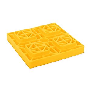 Camco Heavy Duty Leveling Blocks, Ideal For Leveling Single and Dual Wheels, Hydraulic Jacks, Tongue Jacks and Tandem Axles (4 pack) , Yellow - 44501