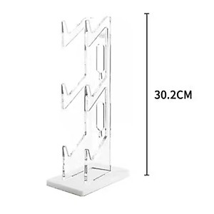 Sueltt Universal 3 Tier Controller Holder and Headset Stand for PS4 PS5 Xbox ONE Switch, Controller Stand Gaming Accessories for Desk Organization and Storage, Build Your Game Fortresses (Clear)