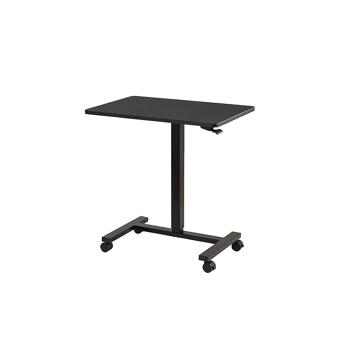 Studio Space Mobile, Portable Laptop Desk Cart with Pneumatic Height Adjustments for Home Office & School, 27", Black