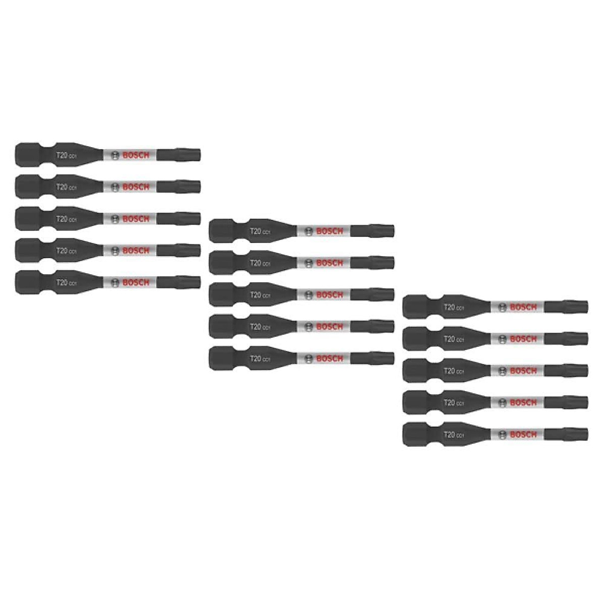 BOSCH ITDT20215 15-Pack 2 in. Driven Torx #20 Impact Tough Screwdriving Power Bits