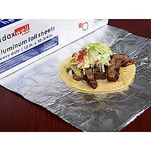 Daxwell Aluminum Heavy Duty Foil Interfolded Pop-Up Sheets, 12" x 10.75", J10003028 (3,000; 6 Boxes of 500)