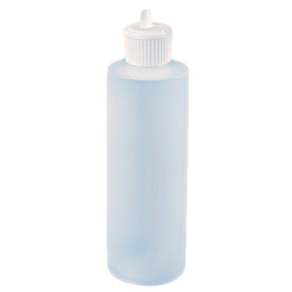 8 Oz Natural Plastic Cylinder Bottles with Flip Top Pour Spout, Pack of 6