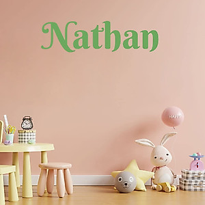 Personalized Name Nursery Wall Decal Vinyl Sticker | Multiple Font Options | Custom Kids Room Décor | Bedside Decals | Children’s Room | Car | Laptop