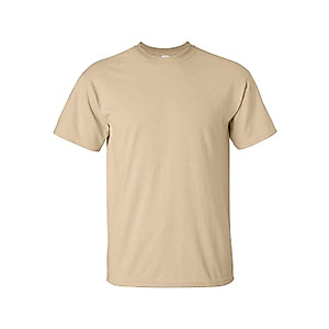 Fashion Gildan 2000 Adult Cotton T-Shirt Tan Large