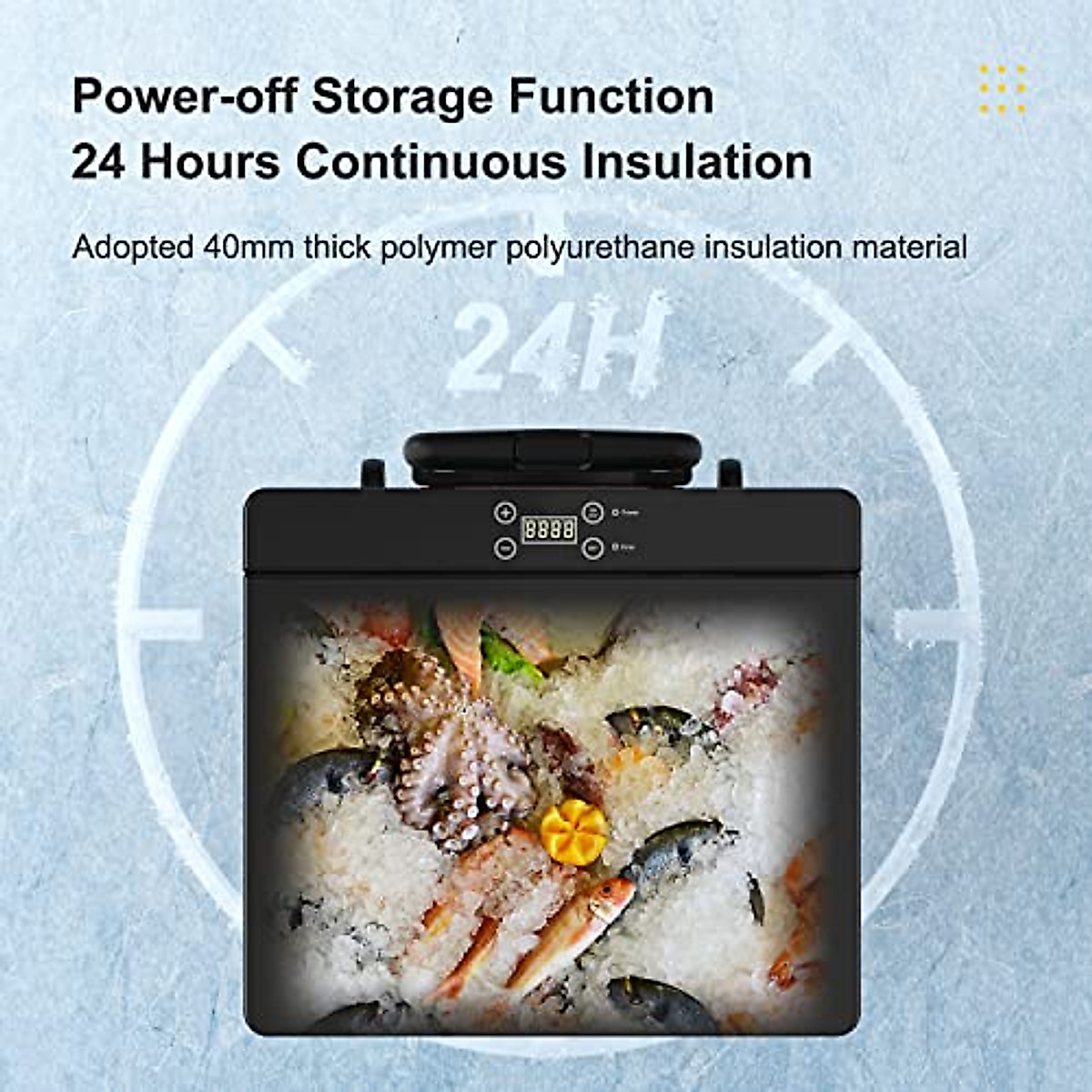 cureder 12 Volt Refrigerator 30 Quart 12 Volt Fridge (-13℉~50℉) 28L Car Freezer With Compressor 110-240V AC, Portable Refrigerator Freezer Fridge Cooler For Car, RV, Camping, Travel, Outdoor Use