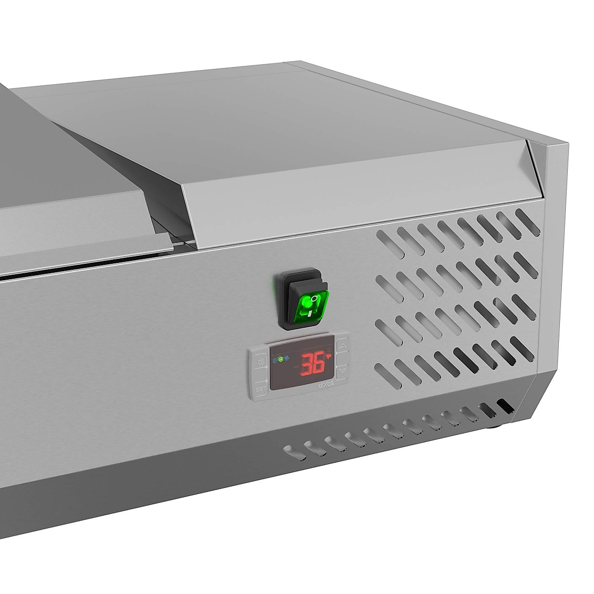 KoolMore SCDC-8P-SSL Commercial-Refrigerator, 71 Inch, Silver