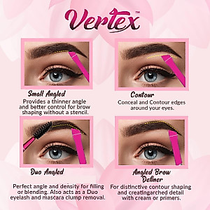 Eyebrow Pomade Tool For Stamping Hair Like Strokes With Brow Tint To Fill Brows For Angled Brow Brown Black | Razor Thin Edge Makeup Spatula For Cosmetic Pallette Liquid Concealer Foundation Eyeliner