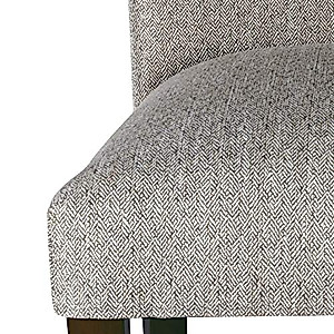 HomePop Parsons Classic Upholstered Accent Dining Chair, Single Pack, Light Grey