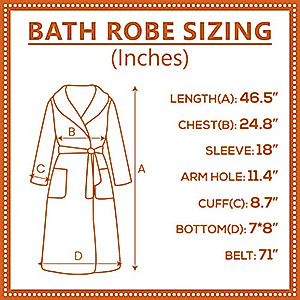 STF Linen Shawl collar Bathrobe Unisex Pack of One Pc, Cotton Robes, Terry Cloth Robes, Towel Bathrobe, Lightweight, Spa Robes