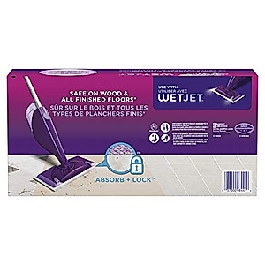 Swiffer WetJet Hardwood Floor Cleaner, Spray Mop Pad Refill, Multi Surface, 12 Count (Packaging May Vary), Pack of 8