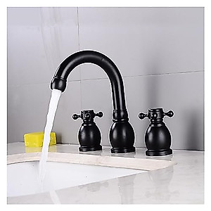 Basin Faucet Bathtub Mixer Bathroom Sink Faucet Wall Mounted Brass Matte Black Single Handle Cold and Hot Water