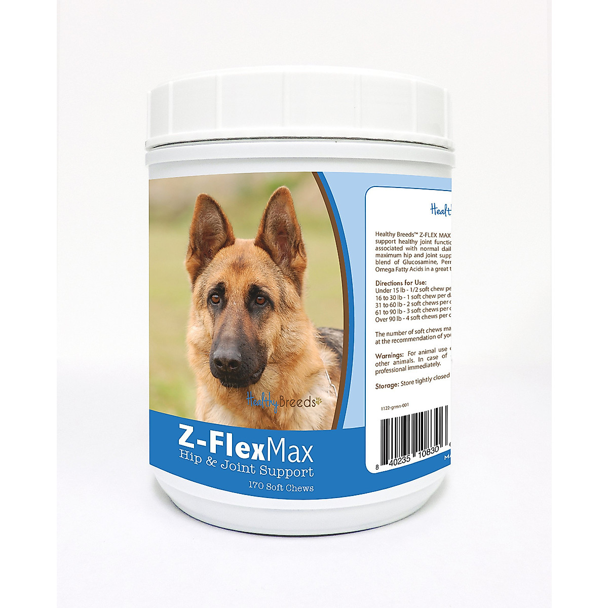 Healthy Breeds German Shepherd Z-Flex Max Hip and Joint Soft Chews 170 Count