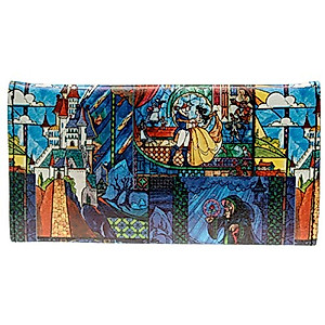 Beauty and The Beast Trifold Womens Hand Purse Clutch Wallet