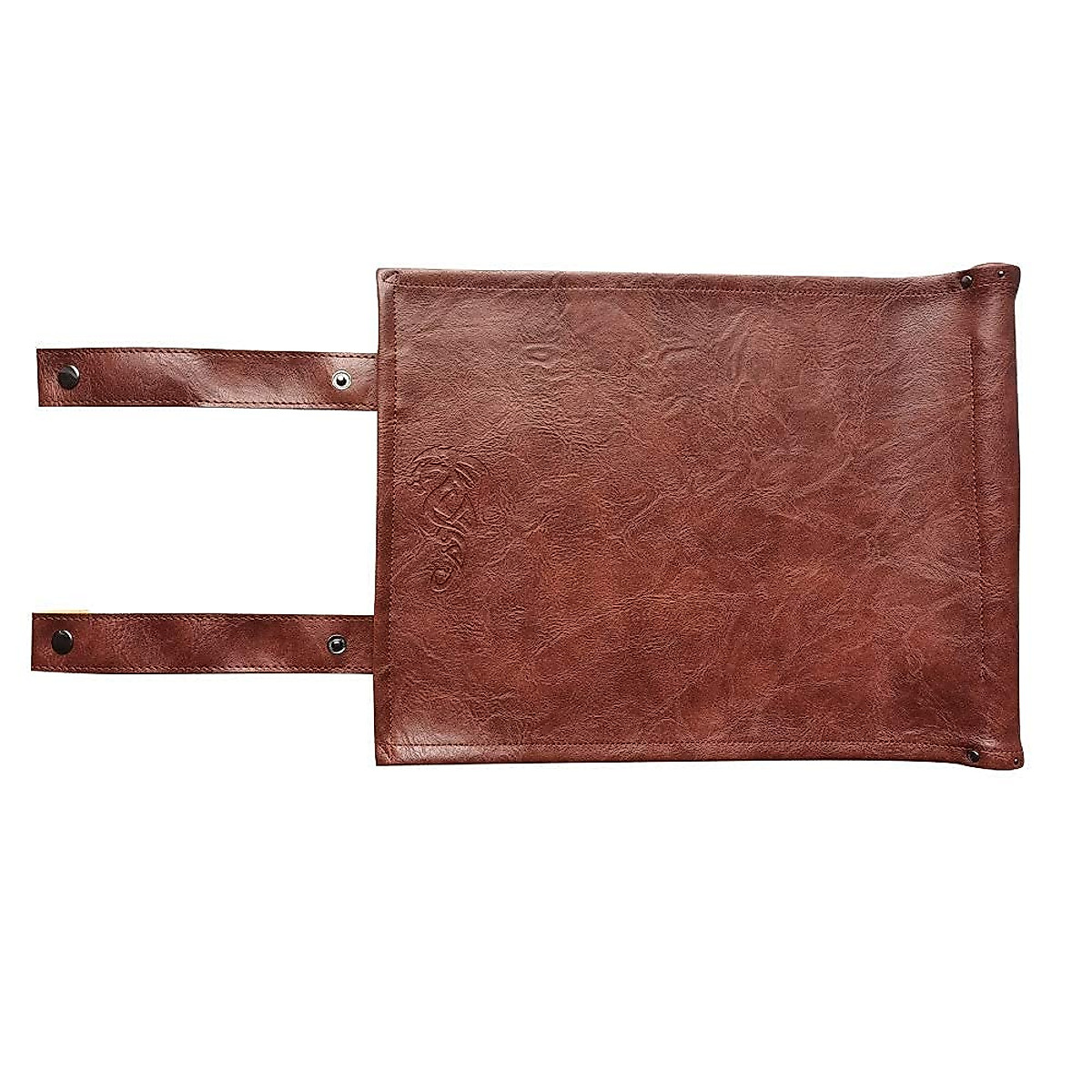 Scroll Dice Tray DIce mat Holder Storage Pouch Rolling Mat DND D and D Dungeons & Dragons Game Dice with Zippered Holds up to 14 Metal Plastic Polyhedral Dice Accessories (Brown)