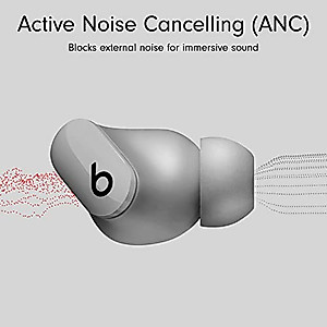 Beats Studio Buds - True Wireless Noise Cancelling Earbuds - Compatible with Apple & Android, Built-in Microphone, IPX4 Rating, Sweat Resistant Earphones, Class 1 Bluetooth Headphones - Moon Gray