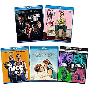 Ryan Gosling 5-Movie Blu-ray Collection: The Notebook / The Nice Guys / Lars and the Real Girl / Gangster Squad / Song to Song (Includes Bonus 4K Ultra HD Edition of Song to Song)