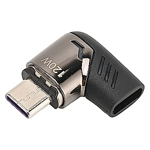GOWENIC USB C Magnetic Adapter, Right Angle USB C Male to Female Adapter with 120W PD Fast Charge and 480Mbps Data Transfer Type C Adapter for Laptop